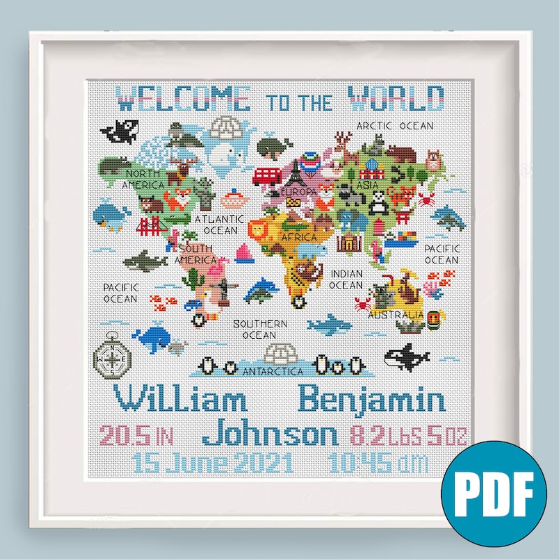 American Map Cross Stitch - Etsy