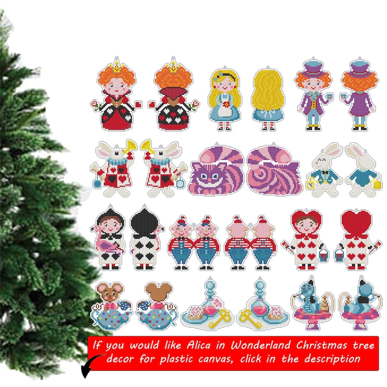 Alice in Wonderland Modern Cross Stitch Pattern Pdf #127 Alice Cross ...