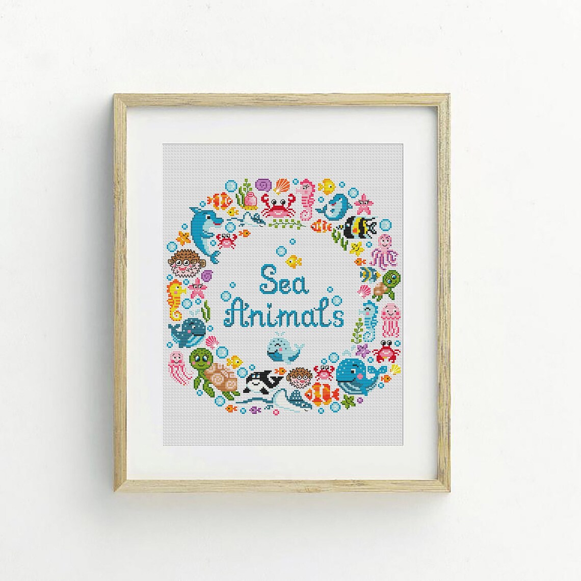 Sea Animals Cross Stitch Pattern Pdf 167 Dolphin Whale Sea Star Orca ...