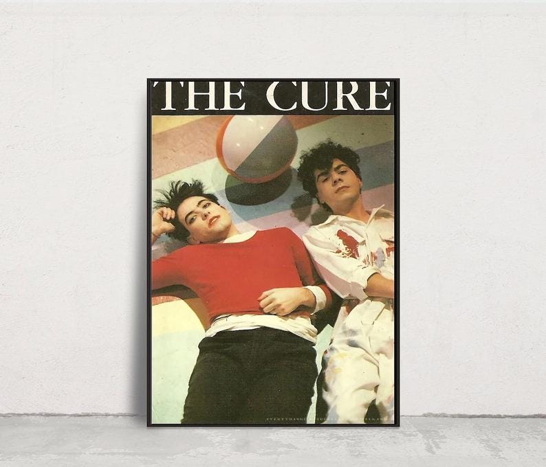 The Cure Poster, Retro Art Print, Vintage Music Poster, Wall Art, Wall ...