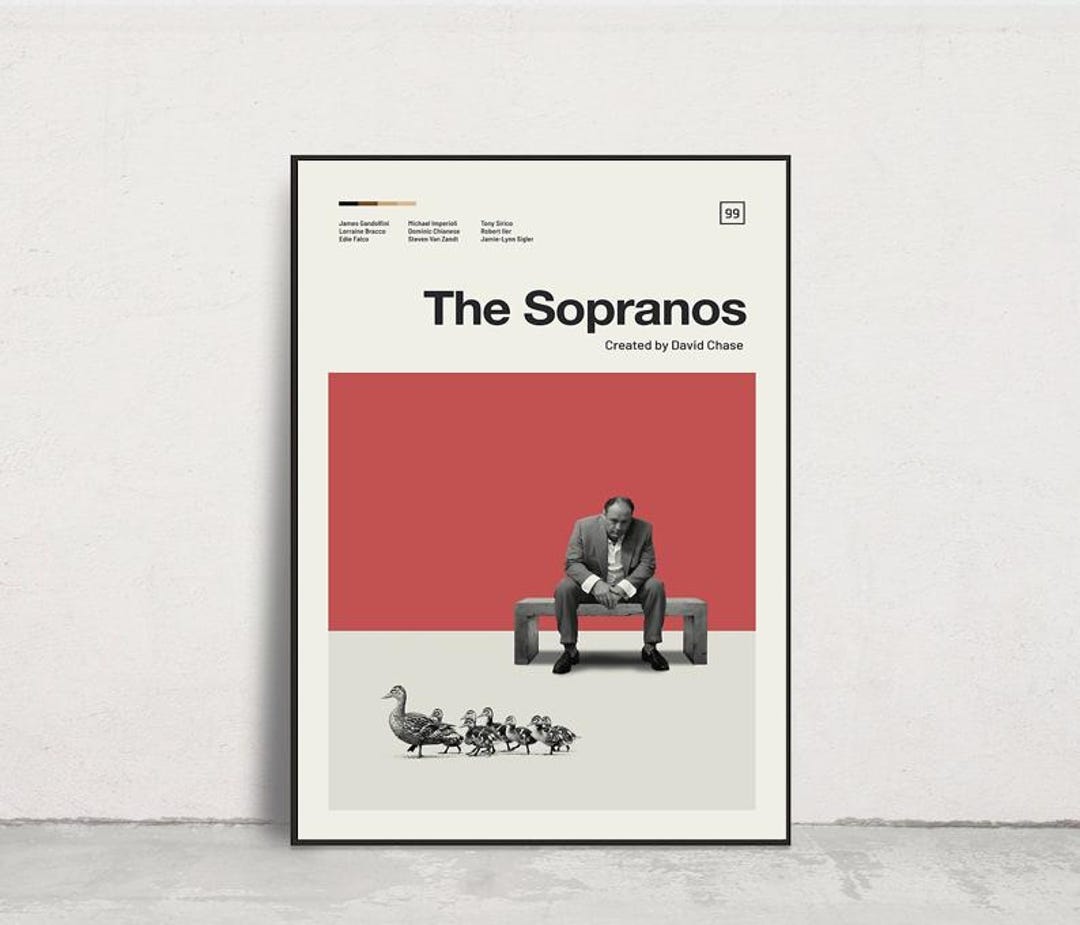 The Sopranos Poster, Mid-century Poster, Movie Poster, Wall Art, Wall ...