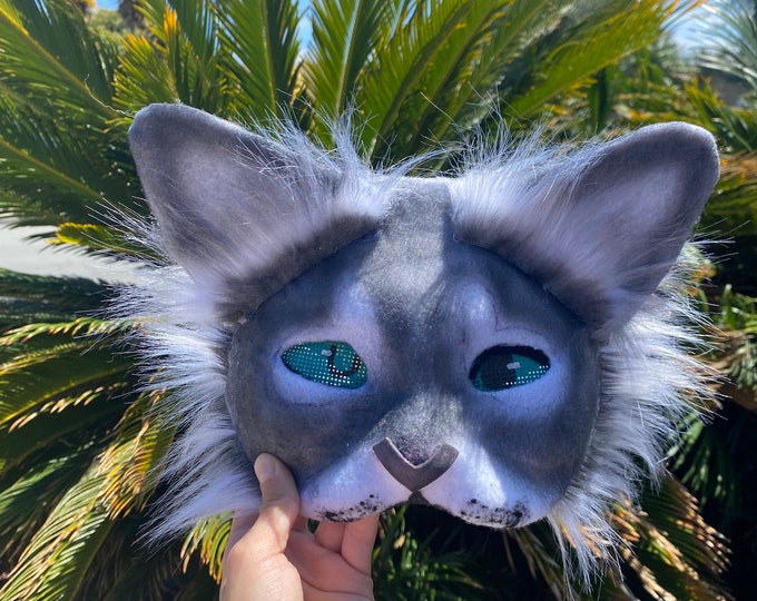 Gray Therian Cat Mask / Cosplay Mask (HQ) - Etsy