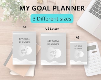My Goal Planner | Printable A4 A5 US Letter | Goal Tracker, Monthly ...