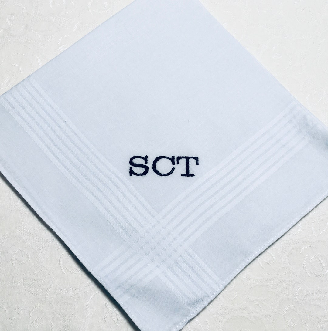 EMBROIDERED MANS Personalized HANKIE - Etsy