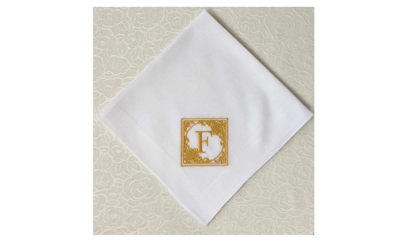 PERSONALIZED EMBROIDERED Hankie With Monogram in Frame - Etsy