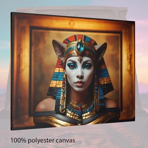 Bastet: Egyptian Goddess of Protection and Harmony Canvas Print ...