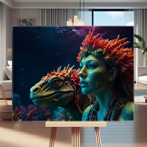 Princess Atlanteans Canvas Print, Artwork of the Lost Kingdom of ...