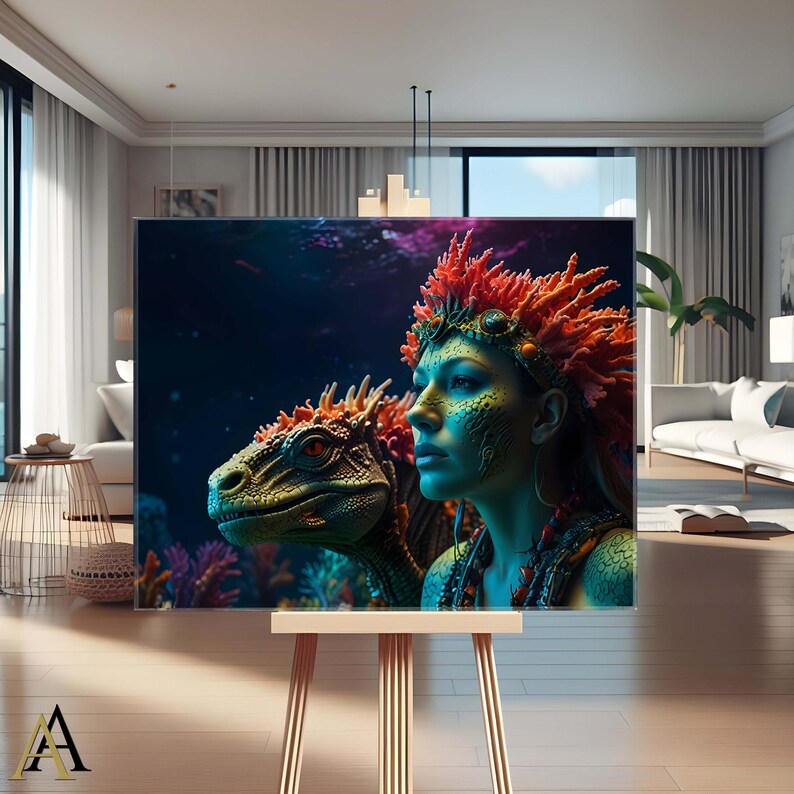 Princess Atlanteans Canvas Print, Artwork of the Lost Kingdom of ...