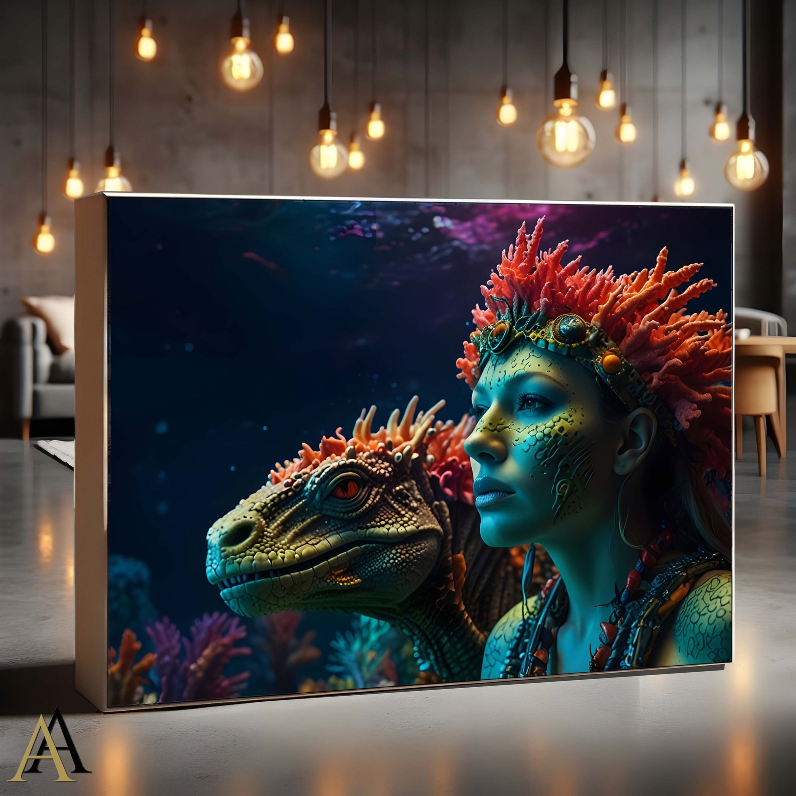 Princess Atlanteans Canvas Print, Artwork of the Lost Kingdom of ...