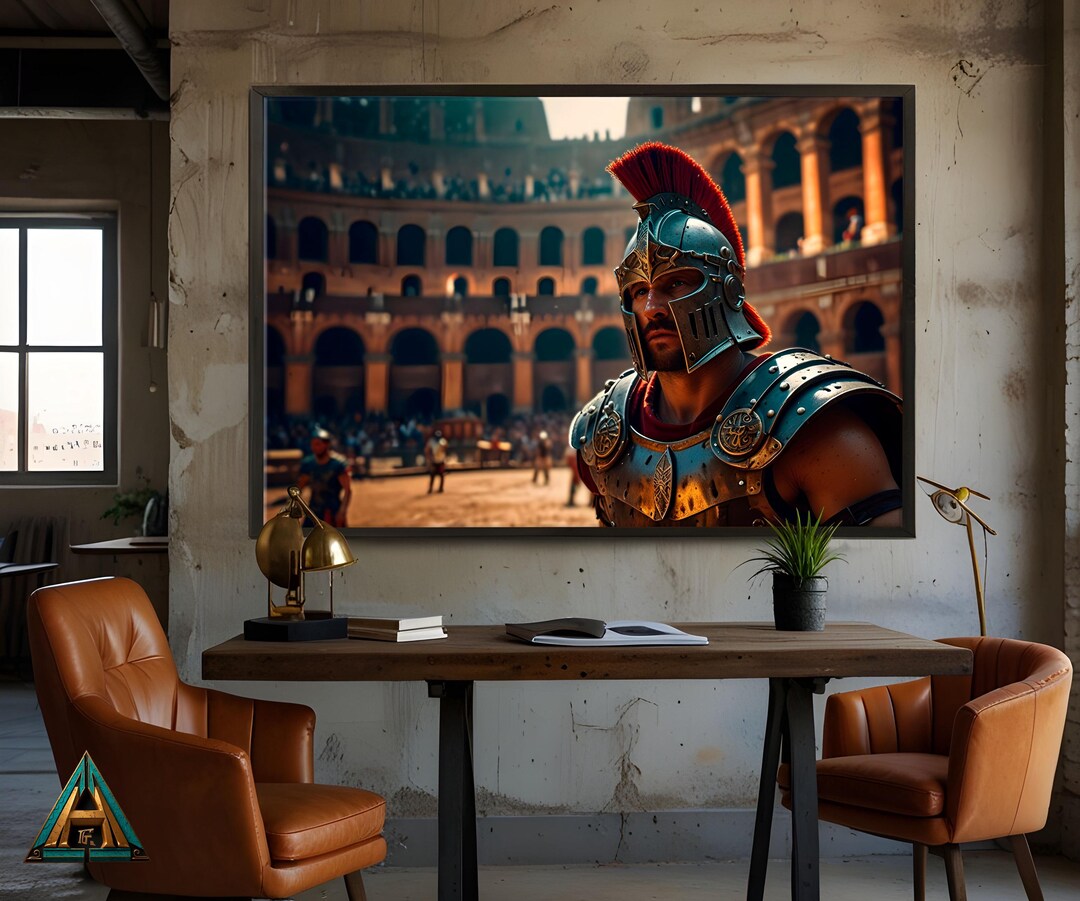 Epic Gladiator Wall Art | Roman Warrior Canvas Print | Historical ...