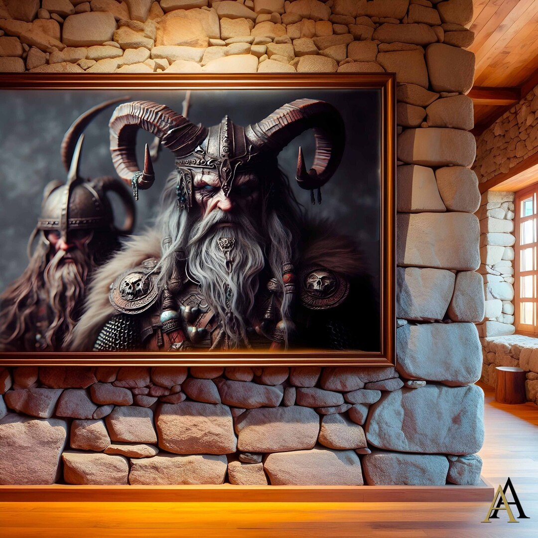 Nordic Dragur Canvas Print: Viking Vampire Art - Etsy