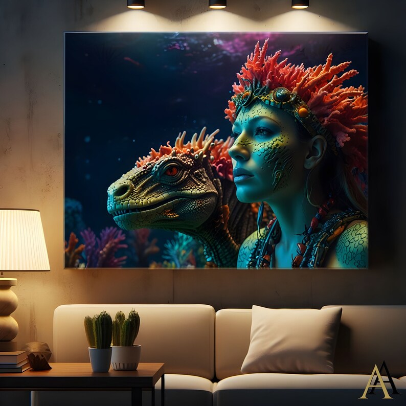 Princess Atlanteans Canvas Print, Artwork of the Lost Kingdom of ...