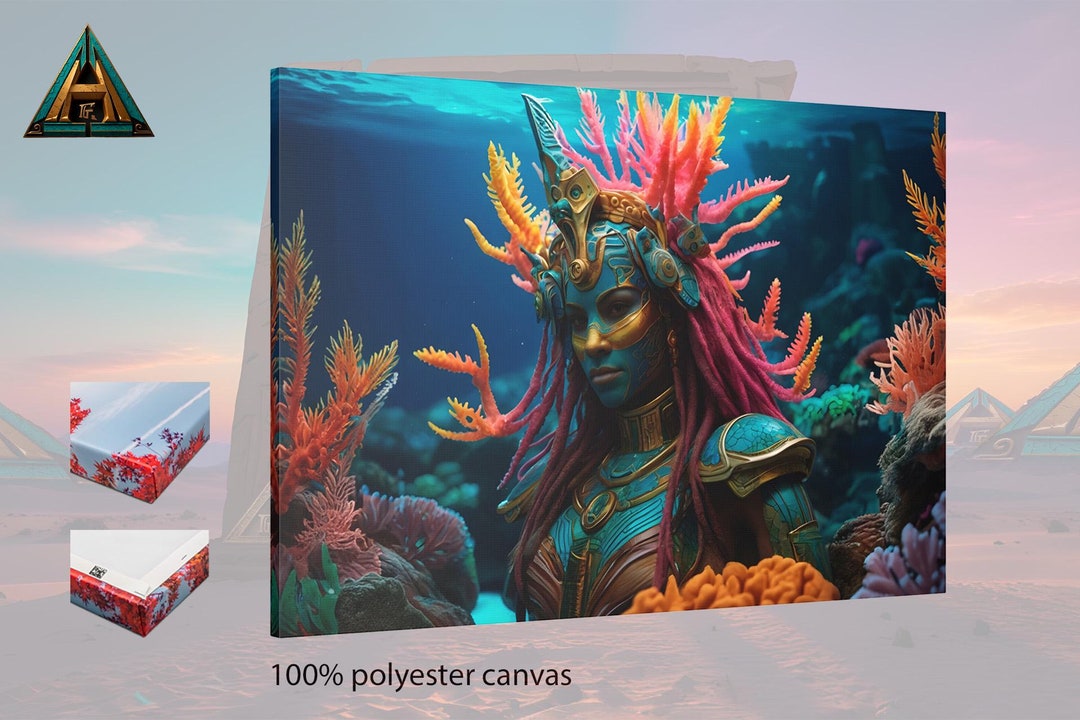 Atlantean Empress Wall Art Sovereign of the Abyssal Depths Mythical ...