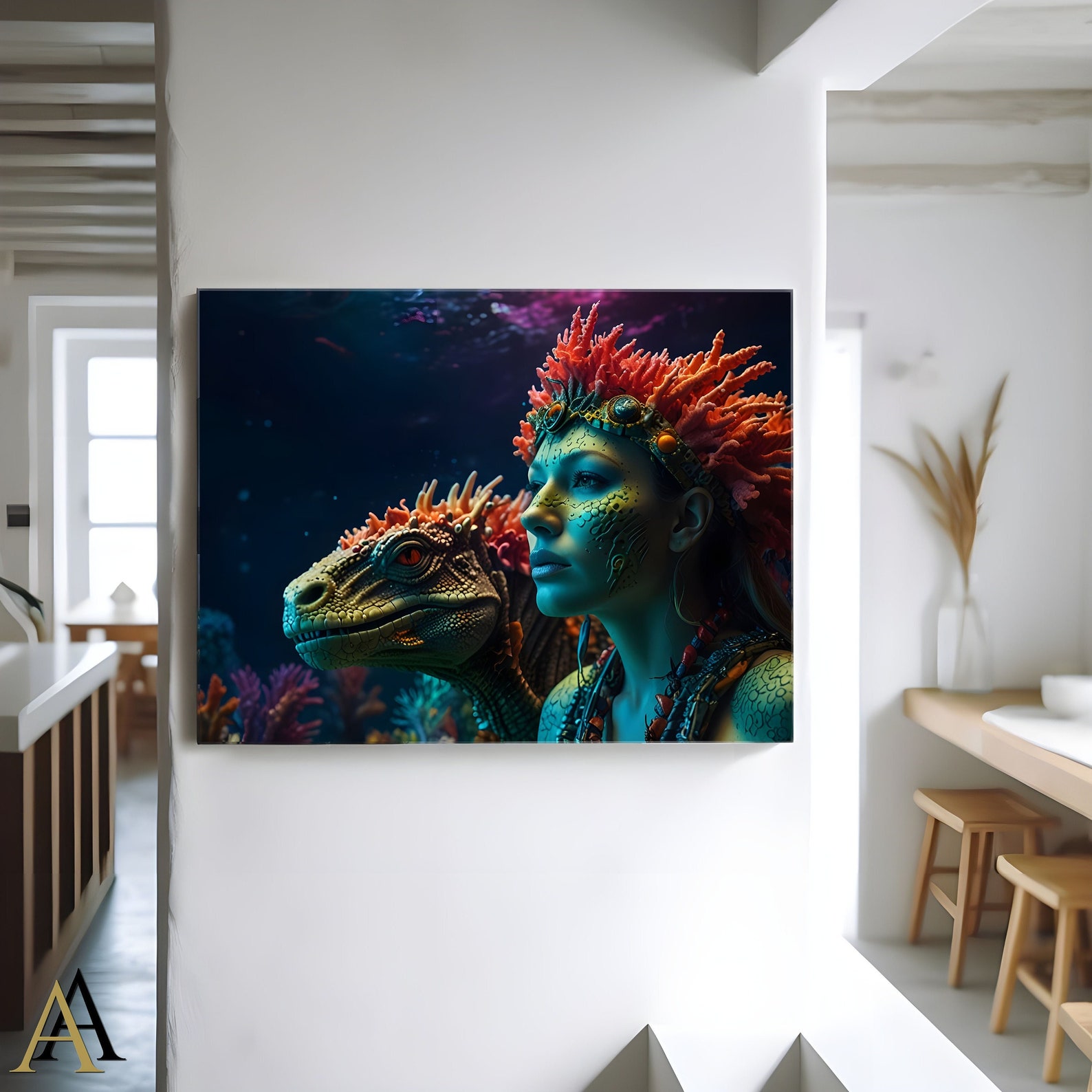 Princess Atlanteans Canvas Print, Artwork of the Lost Kingdom of ...