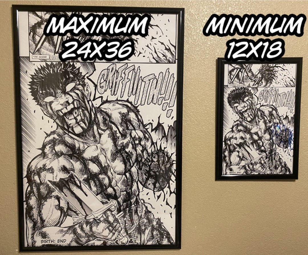 Berserk: guts Screaming Griffith. Canvas Print Manga Poster. - Etsy