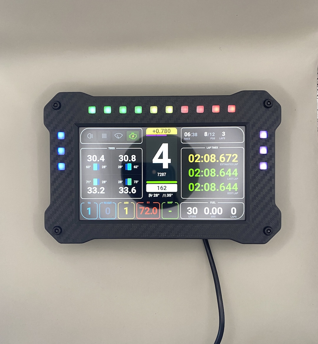 Dashboard 5 16 Leds Simracing Compatible With Simhub for Fanatec Podium ...