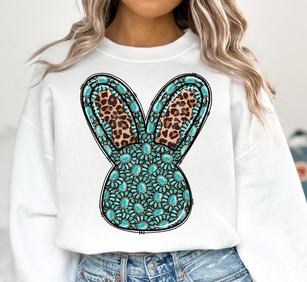 Gemstone Turquoise Rabbit PNG, Easter Bunny Png, Western Easter Png ...