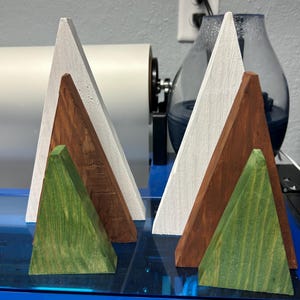 1 Set - 3 Assorted Wood Block Trees - Etsy