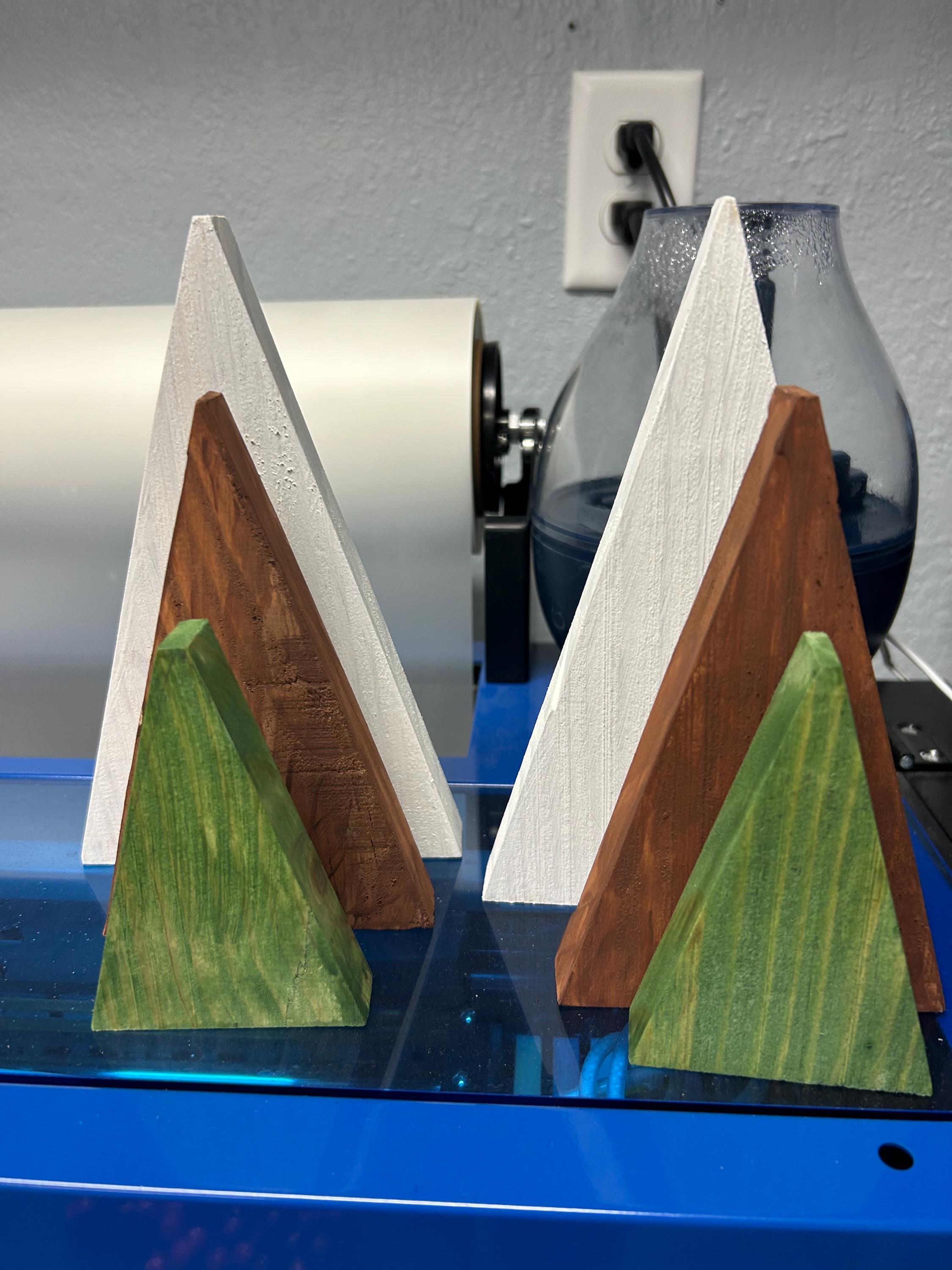 1 Set - 3 Assorted Wood Block Trees - Etsy