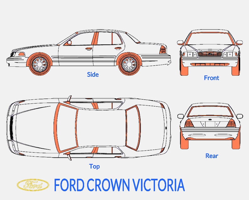 SVG Ford Crown Victoria Cut File - Etsy