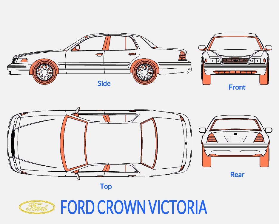 SVG Ford Crown Victoria Cut File - Etsy