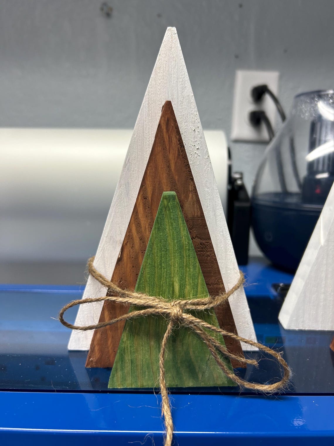 1 Set - 3 Assorted Wood Block Trees - Etsy