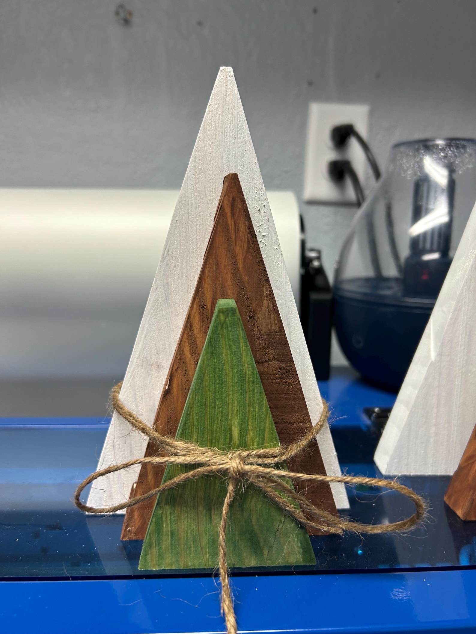 1 Set - 3 Assorted Wood Block Trees - Etsy