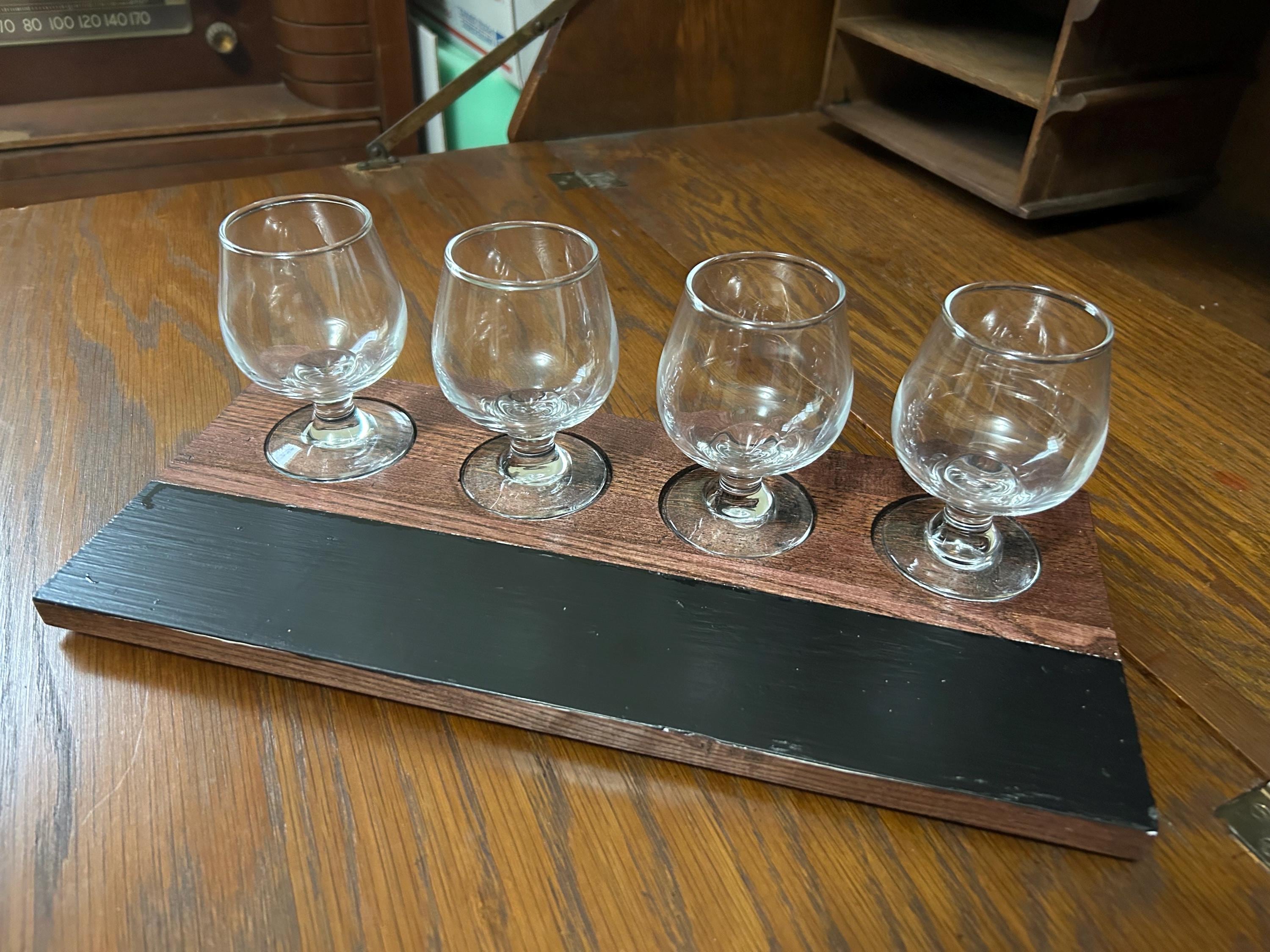 4 Glass Flight Board With Chalk Area - Etsy