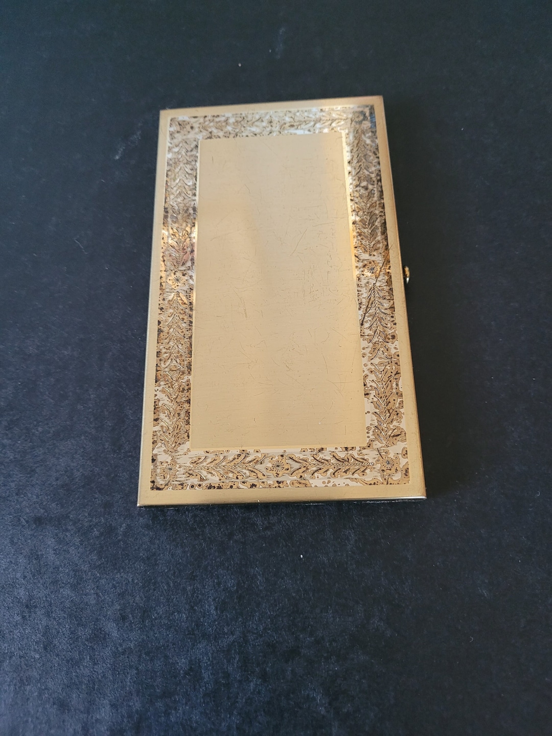 Vintage 1950s Rare Art Deco Cigarette Case.wadsworth,usa.51/4 X 3.gold ...