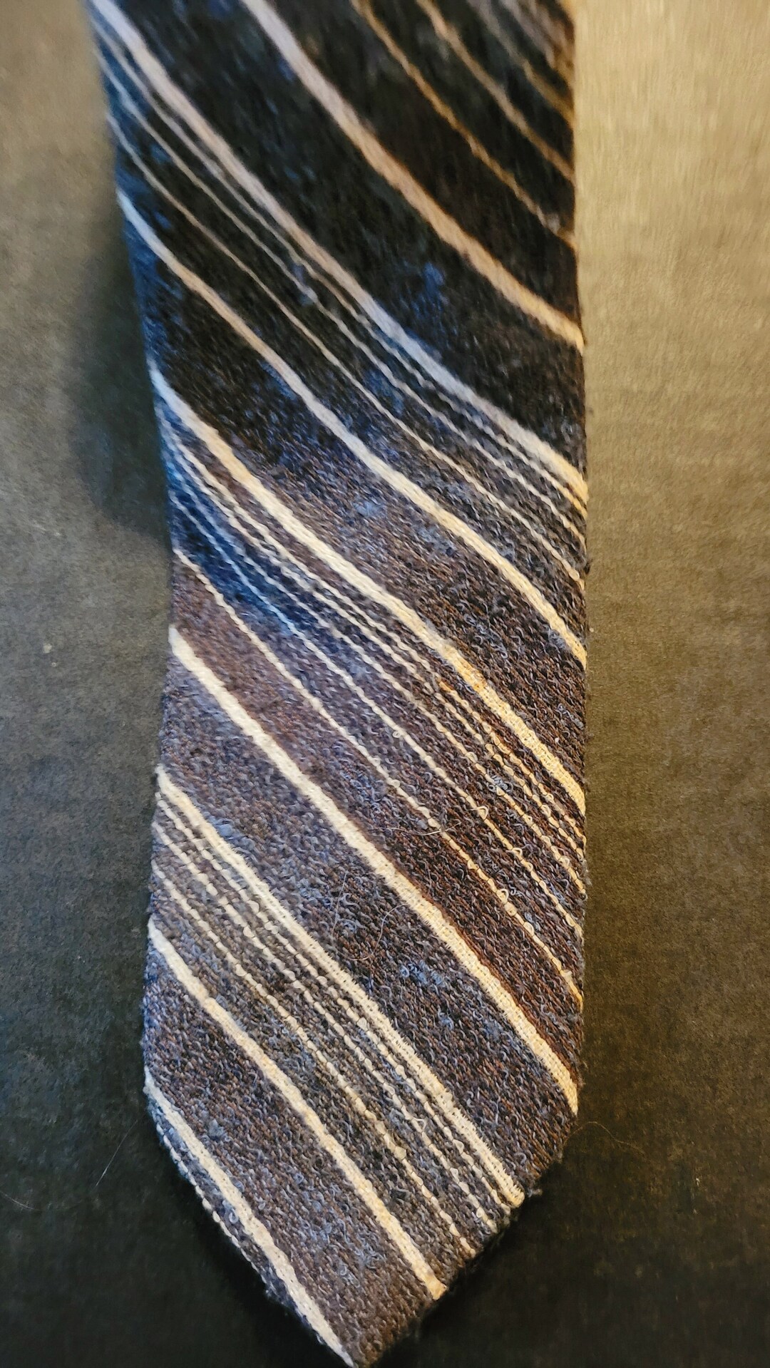 Vintage 1980's Jean Claude Vidal Men's Tie Gray Stripes - Etsy
