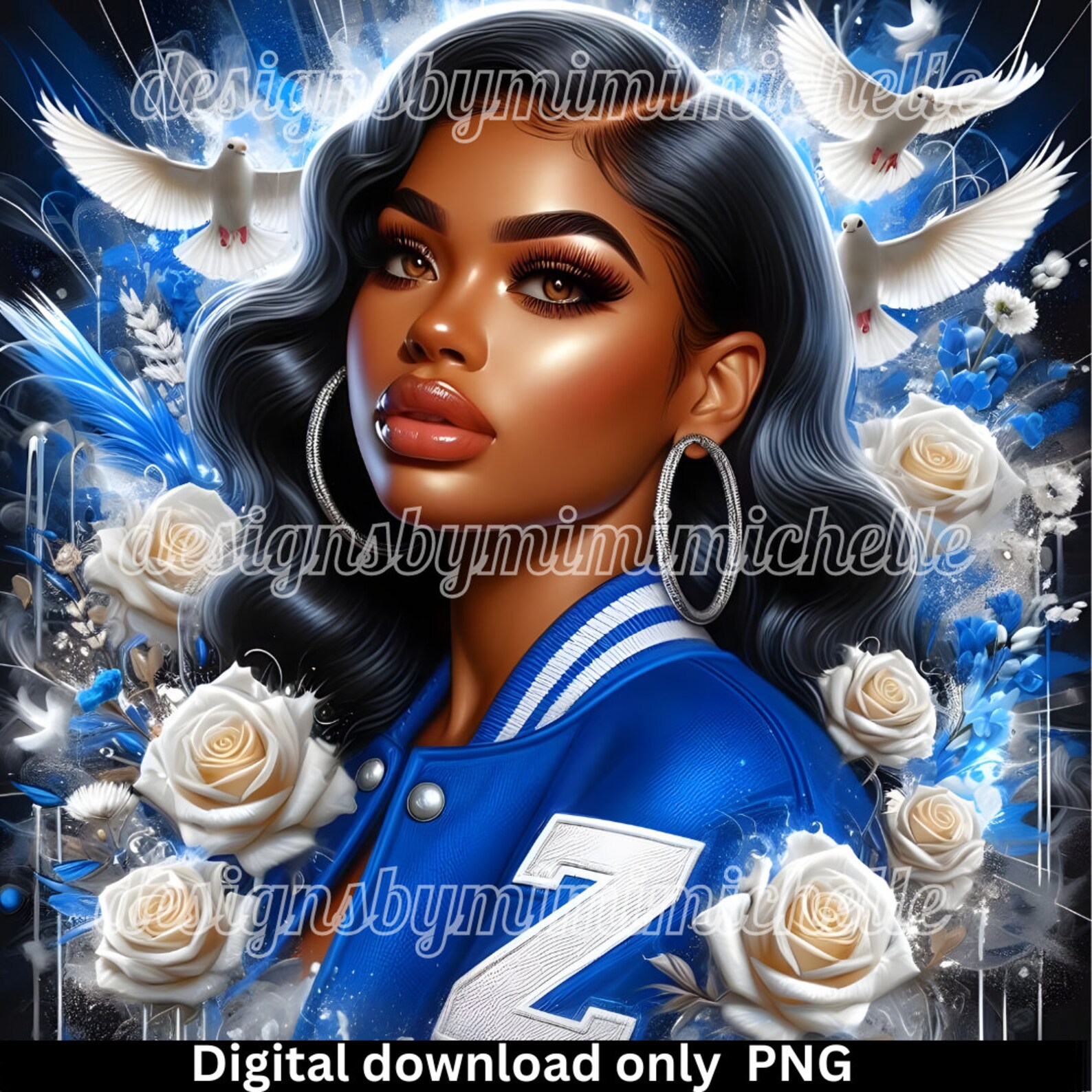 Zeta Phi Beta Sorority, Greek, Digital Download, Blue and White, Zeta ...