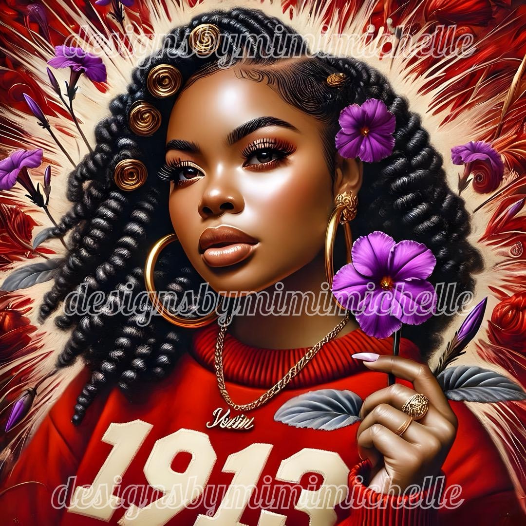 Delta Sigma Theta Sorority, 1913, Greek, Digital Download, Crimson and ...