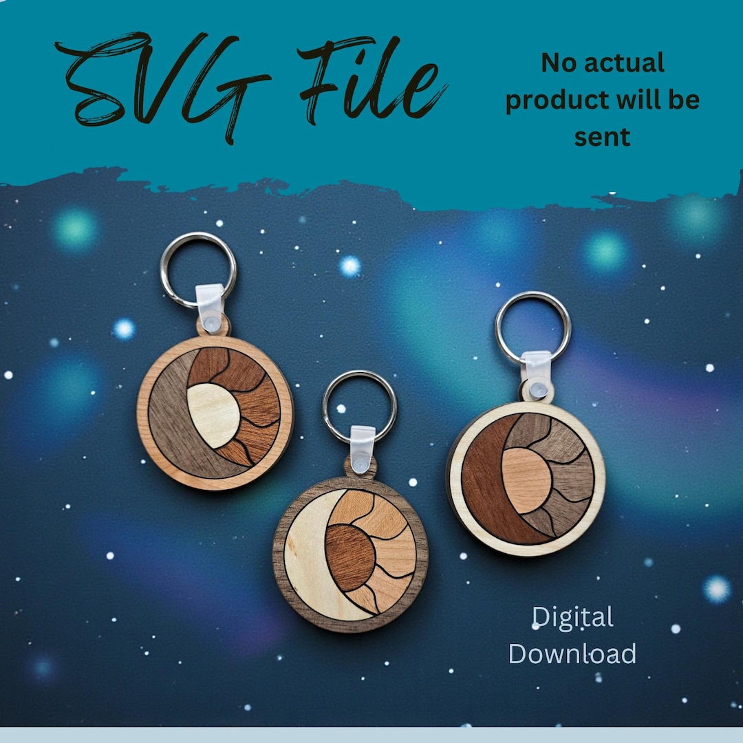Layered Celestial Keychain/magnet - SVG Laser File - Etsy