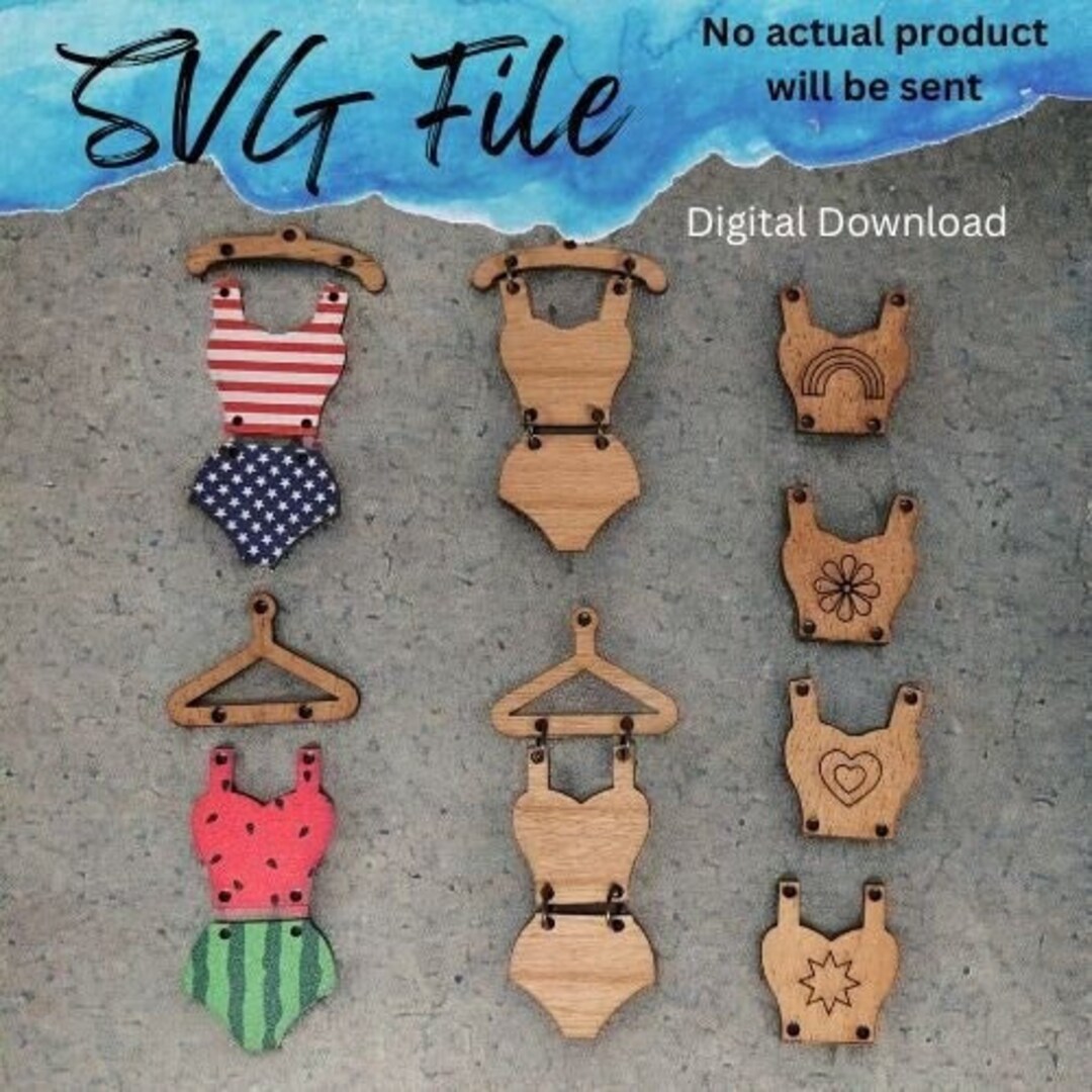 Swimsuit Dangle Earrings SVG - Etsy