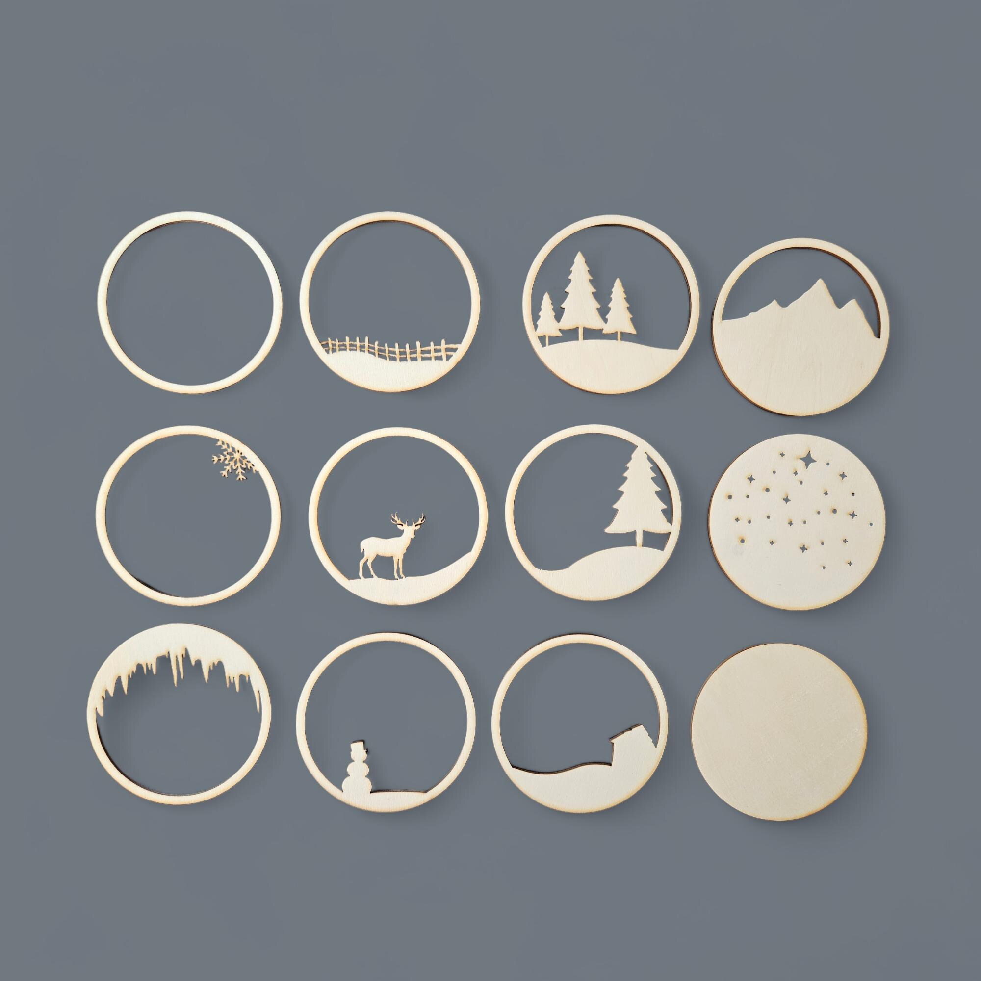 Layered Scene Ornaments - Mix and Match - SVG Laser File - Etsy