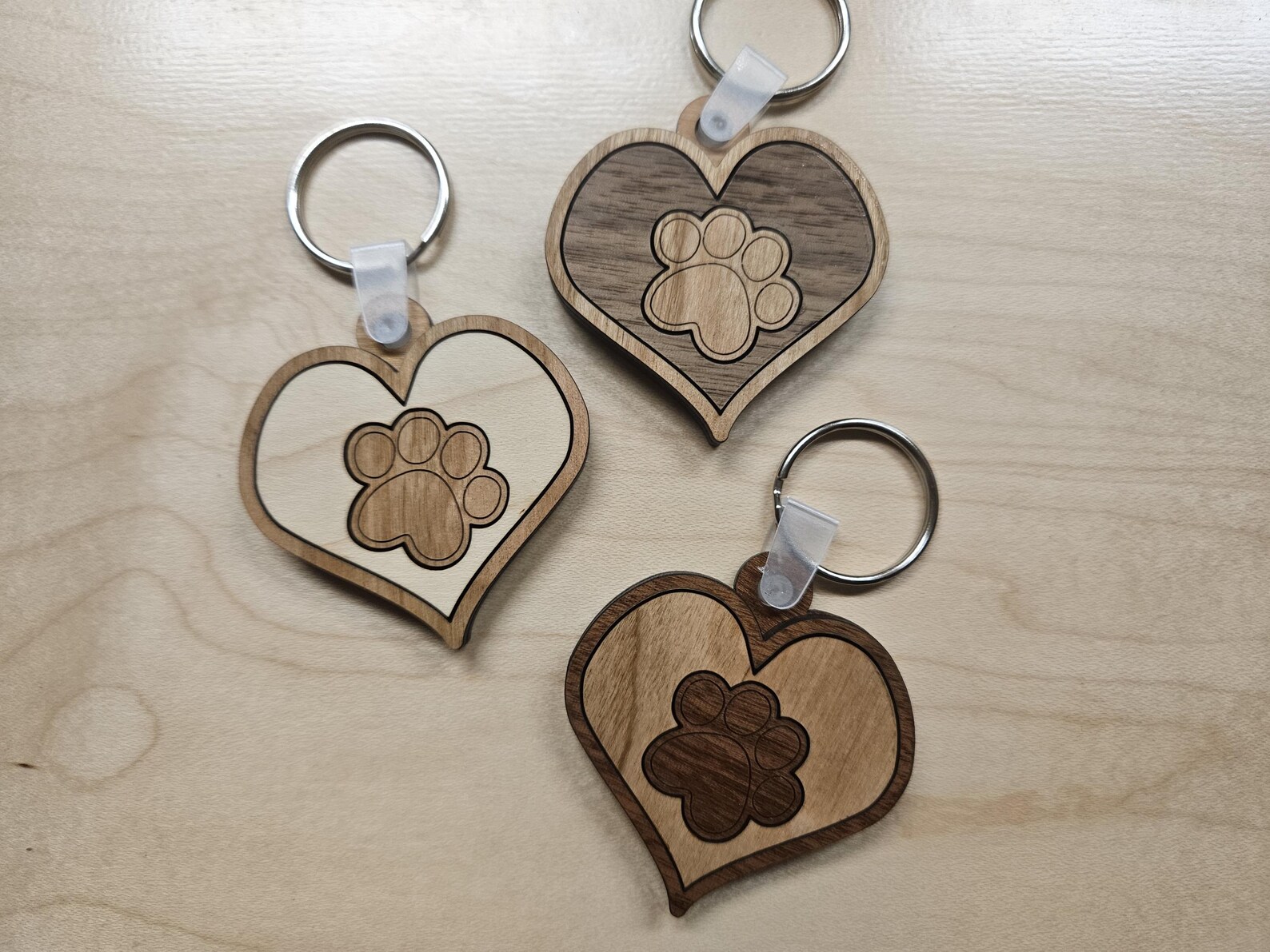 Layered Paw Print Keychain/magnet - SVG Laser File - Etsy