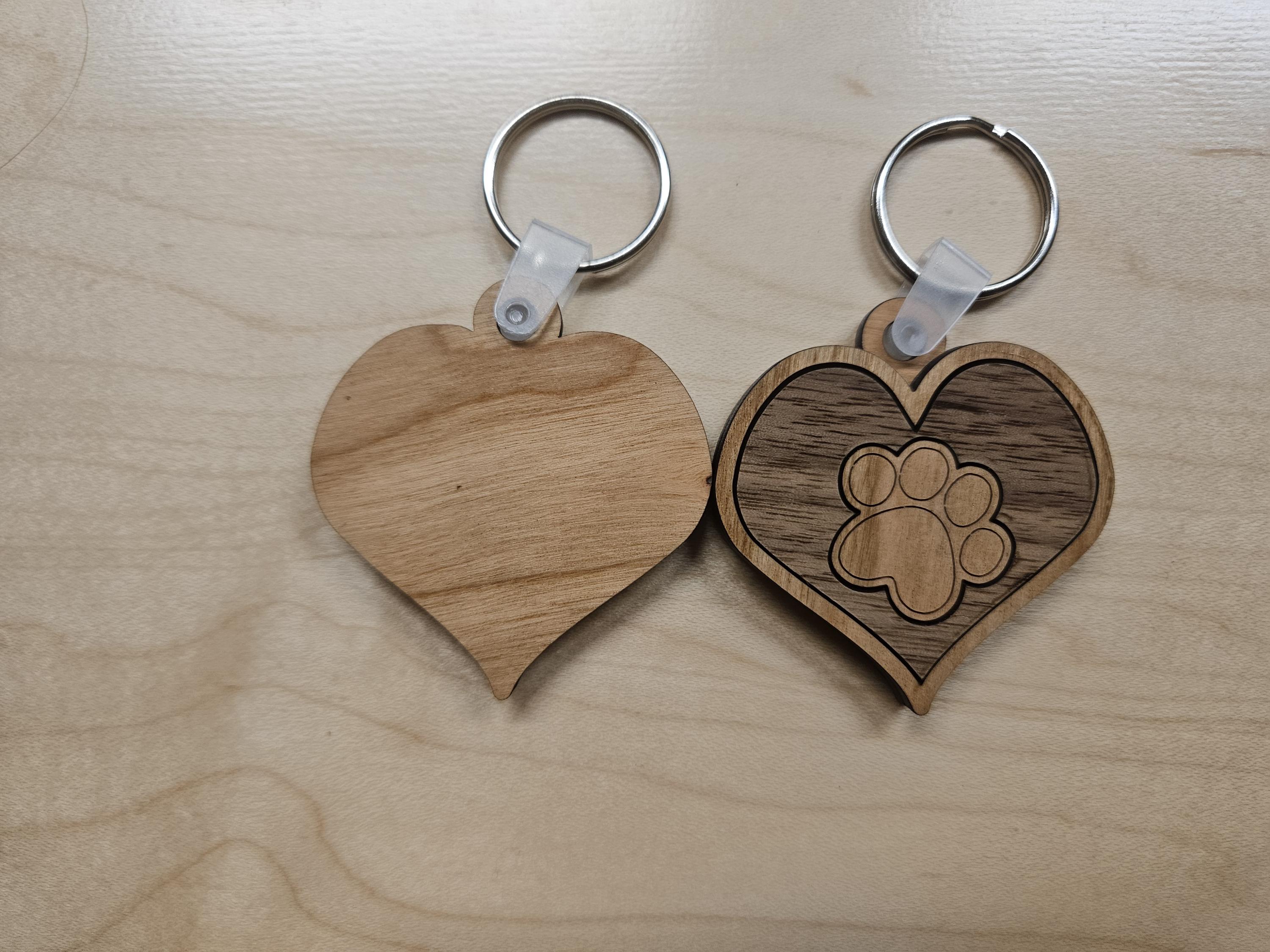 Layered Paw Print Keychain/magnet - SVG Laser File - Etsy