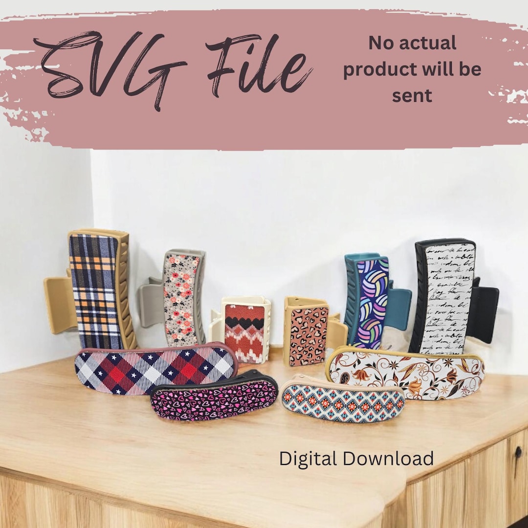 Blank Hair Clip Covers for Flexible Materials SVG Laser File - Etsy
