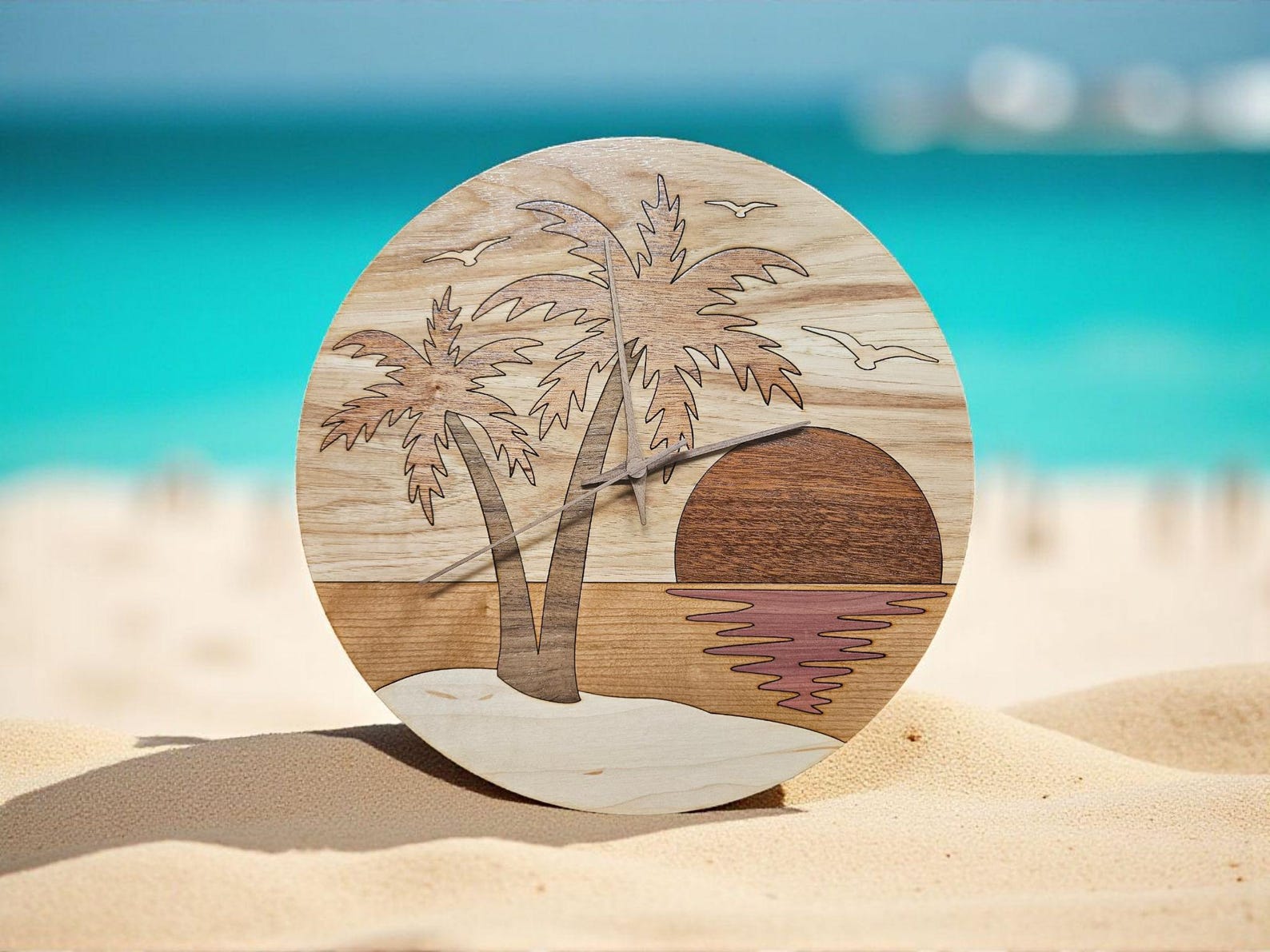 Palm Tree Clock - 2 Sizes - SVG Laser File - Etsy