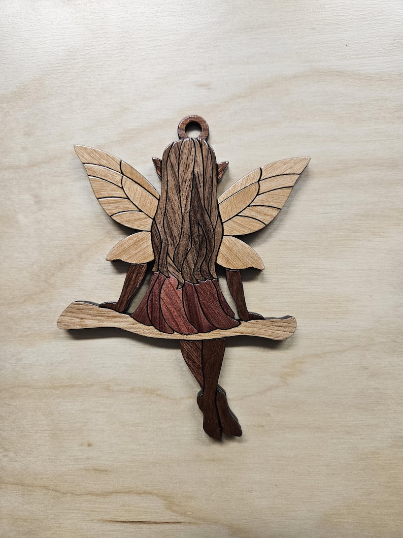 Wood Grain Fairy Layered Ornament - SVG Laser File - Etsy UK