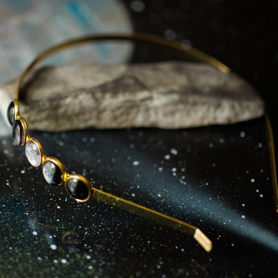 Moon Phase Headband - Unique Lunar Phase Hair Accessory - Silver or ...