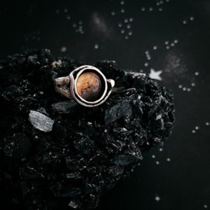 Mars and Moons Ring - Phobos and Deimos Lunar Martian Satellites - Red ...