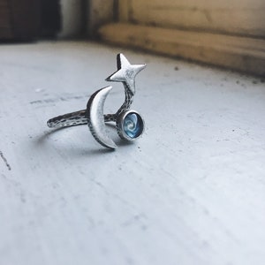 Stars and Moon Orbiting Galaxy Space Ring - Unique Statement Solar ...