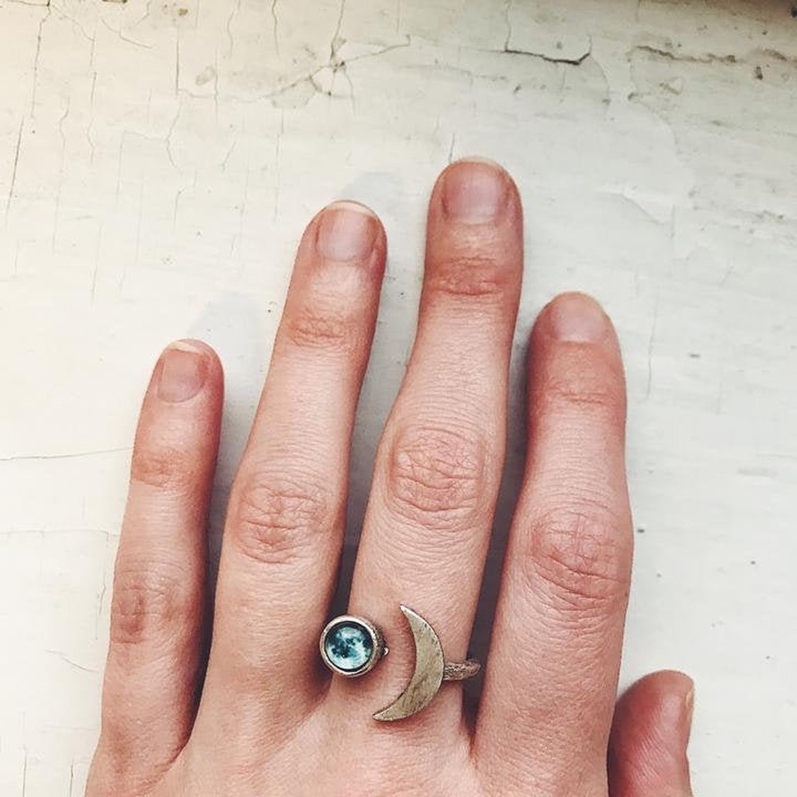 My Moon Personalized Ring Ring Made with Phase of the Moon | Etsy