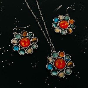 Solar System Jewelry Gift Set Colorful Silver Planetary - Etsy