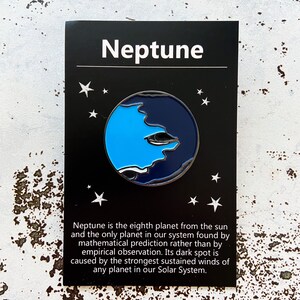 Neptune Enamel Pin - Solar System Gift, Planetary Unisex Gift, Stocking ...