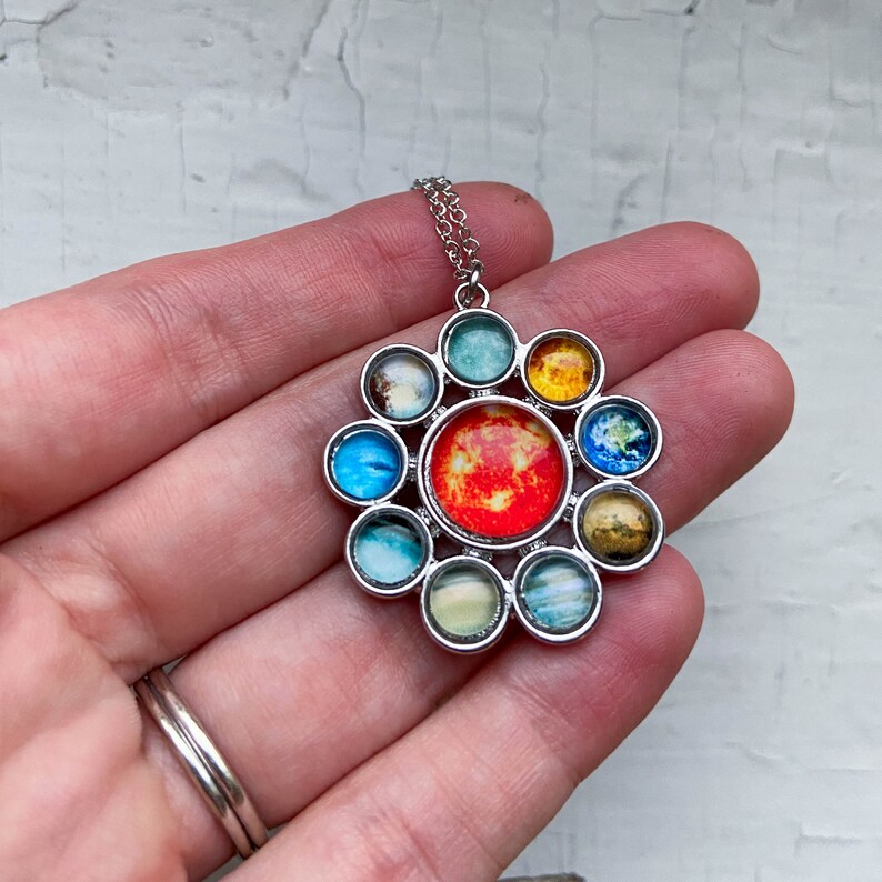 Solar System Jewelry Gift Set Colorful Silver Planetary - Etsy