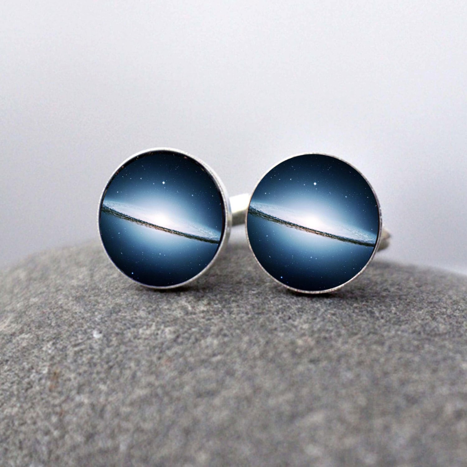 Sombrero Nebula Cuff Links - Galaxy Accessories - Gifts for Men, Blue ...
