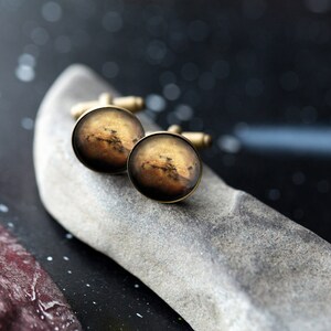 Mars Cuff Links - Galaxy Gifts for Dudes, Planet, Space Cufflinks ...