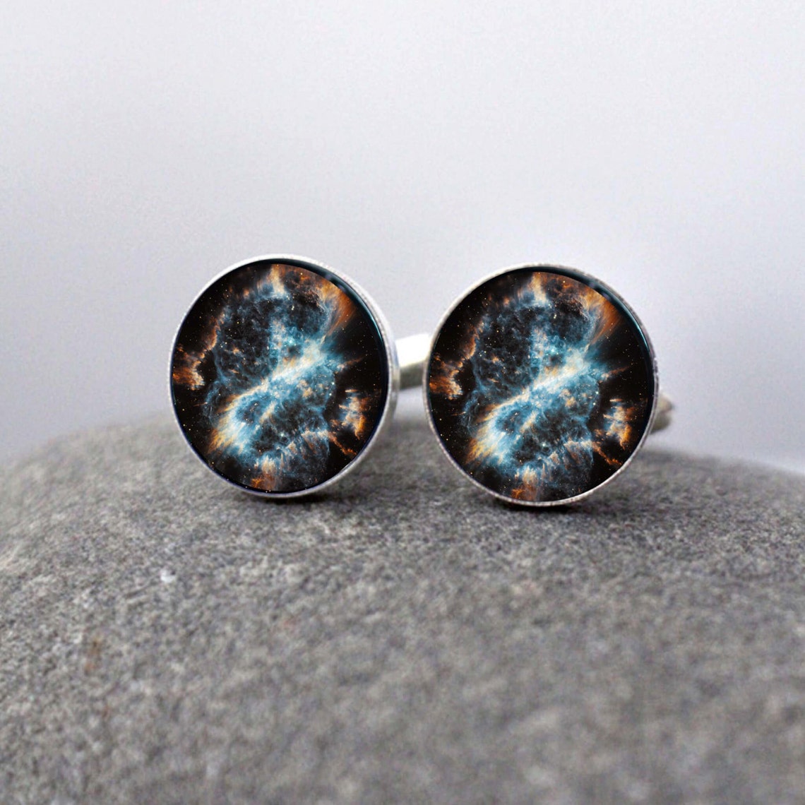 Spiral Planetary Nebula Cuff Links - Galaxy Accessories - Gifts for Men ...
